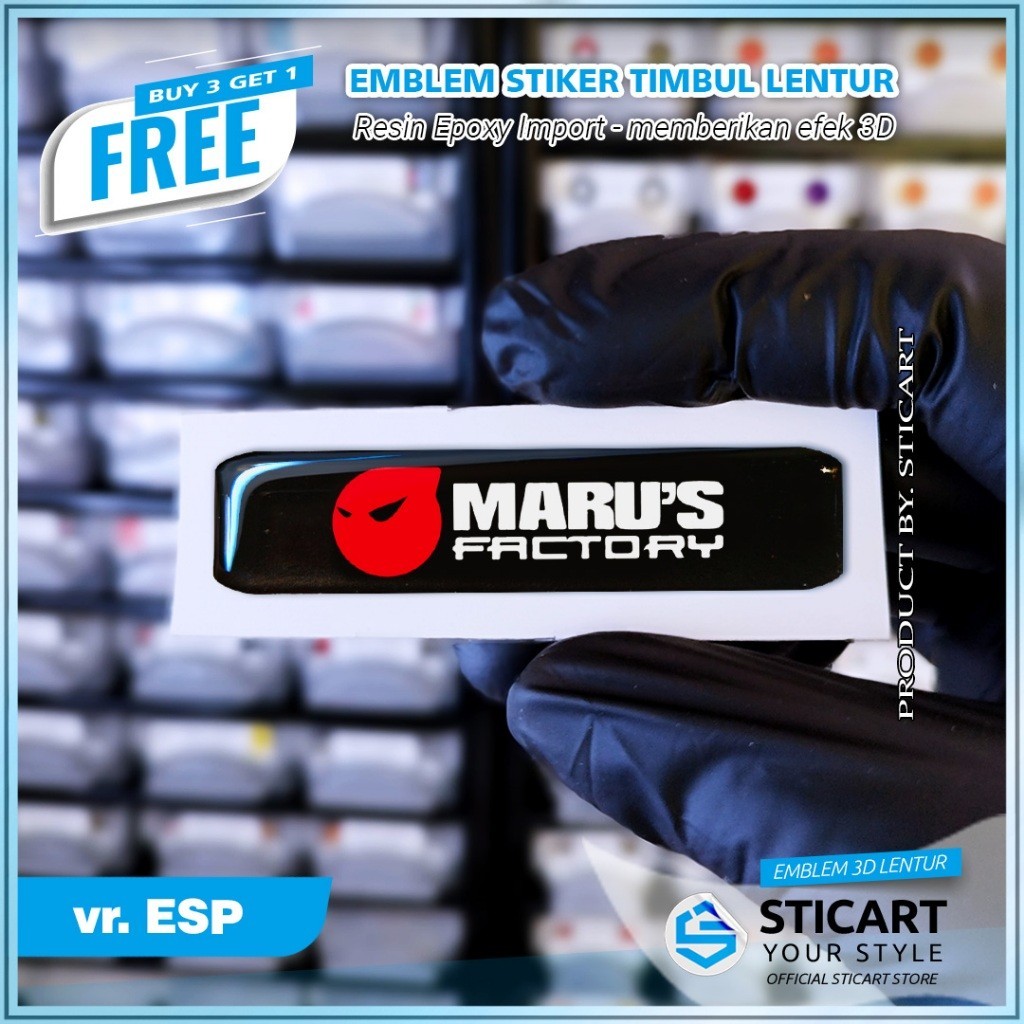 Jual EMBLEM MARUS FACTORY TIMBUL STIKER MOTOR ESP Box Filter 3D EMBLEM TIMBUL LENTUR BOX FILTER ...
