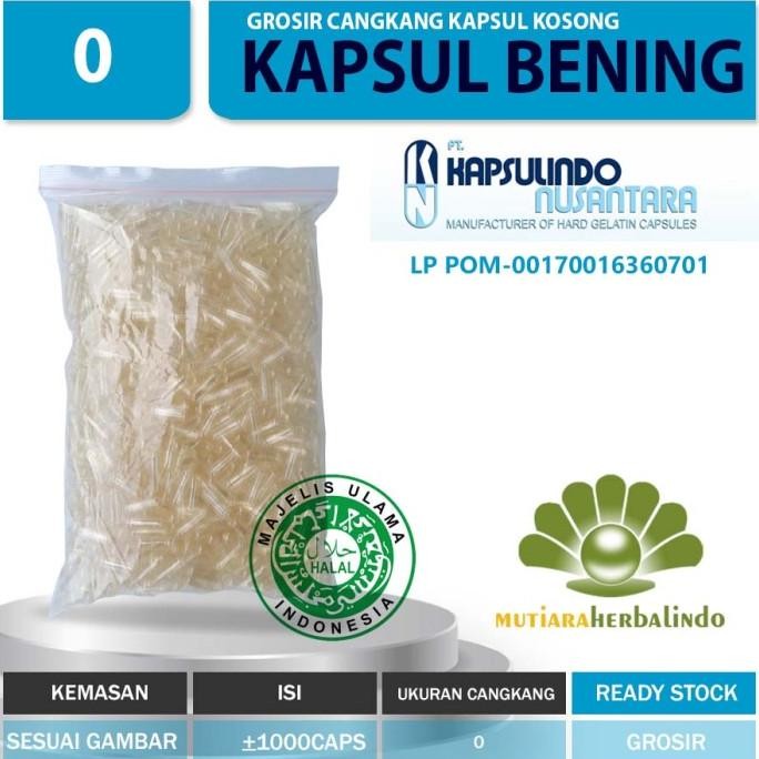 Jual cangkang kapsul kosong bening natural 00 isi 1000 caps GBM | Shopee Indonesia