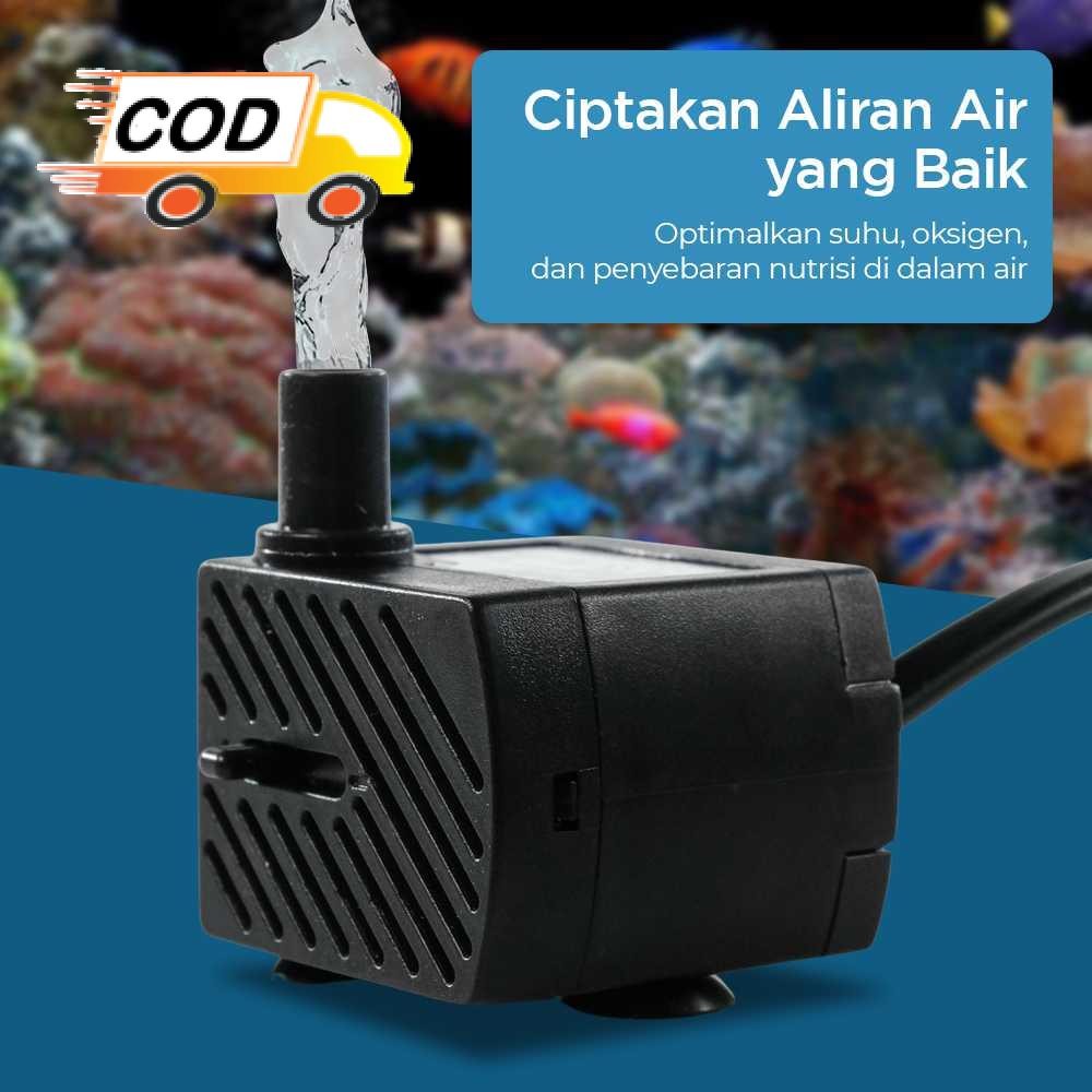 Jual Pompa Air Celup Aquarium Kolam Ikan Submersible Pump Fish Tank 220 ...