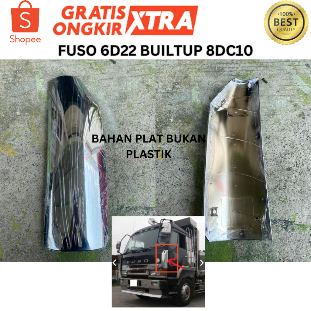 Jual BAHAN PLAT Panel Pipi Sudut Truk FUSO Built Up Chrome/Vane Corner ...