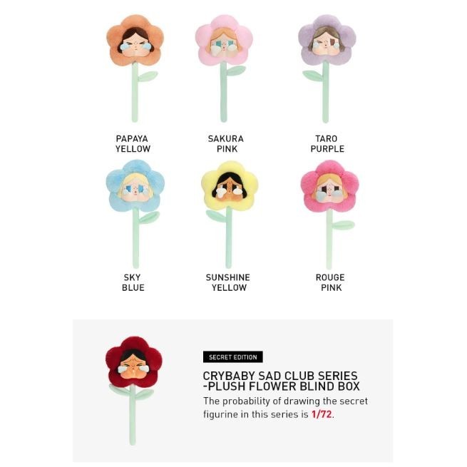 Jual Dijual! Cry Baby Sad Club Series - Plush Flower (PopMart) | Shopee ...