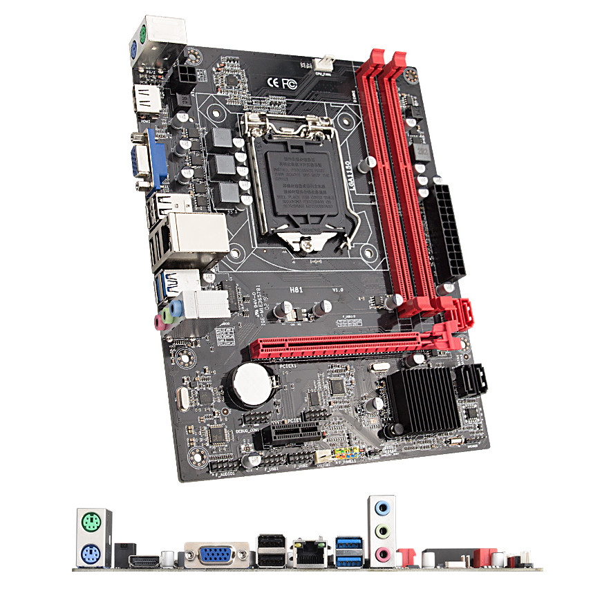Jual New H81 Motherboard Lga 1150 Dual Channel Ddr3 16G Memory Sata | Shopee Indonesia