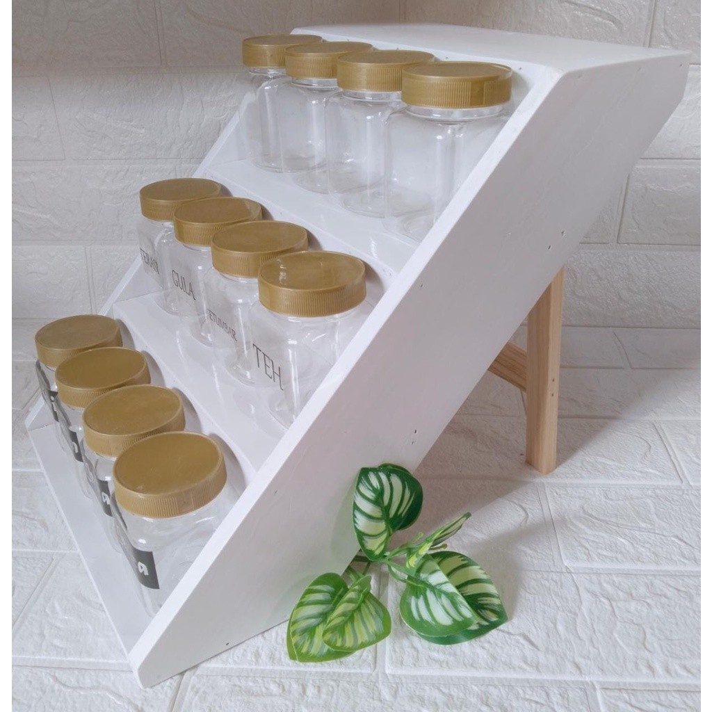 Jual KULITAS TERBAIK- Rak tangga miring warna putih (432609) | Shopee ...