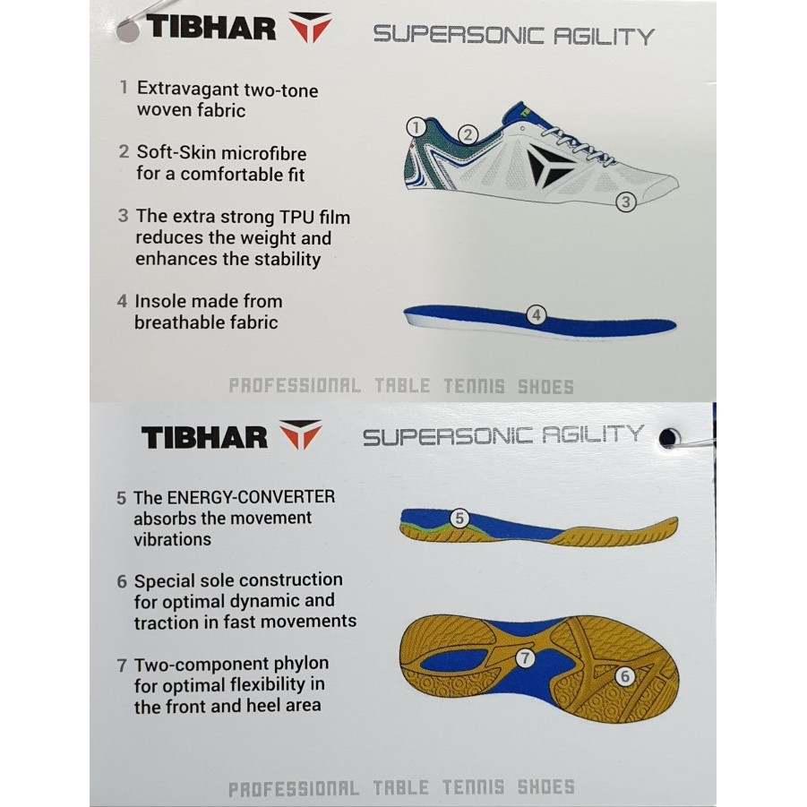Jual Sepatu Tibhar Supersonic Agility Original Khusus Tenis Meja Ping ...