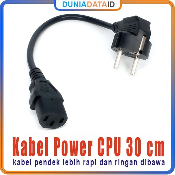 Jual Terlaris Kabel Power Cpu Untuk Pc / Server Pendek 30Cm ( Iec 3 To ...