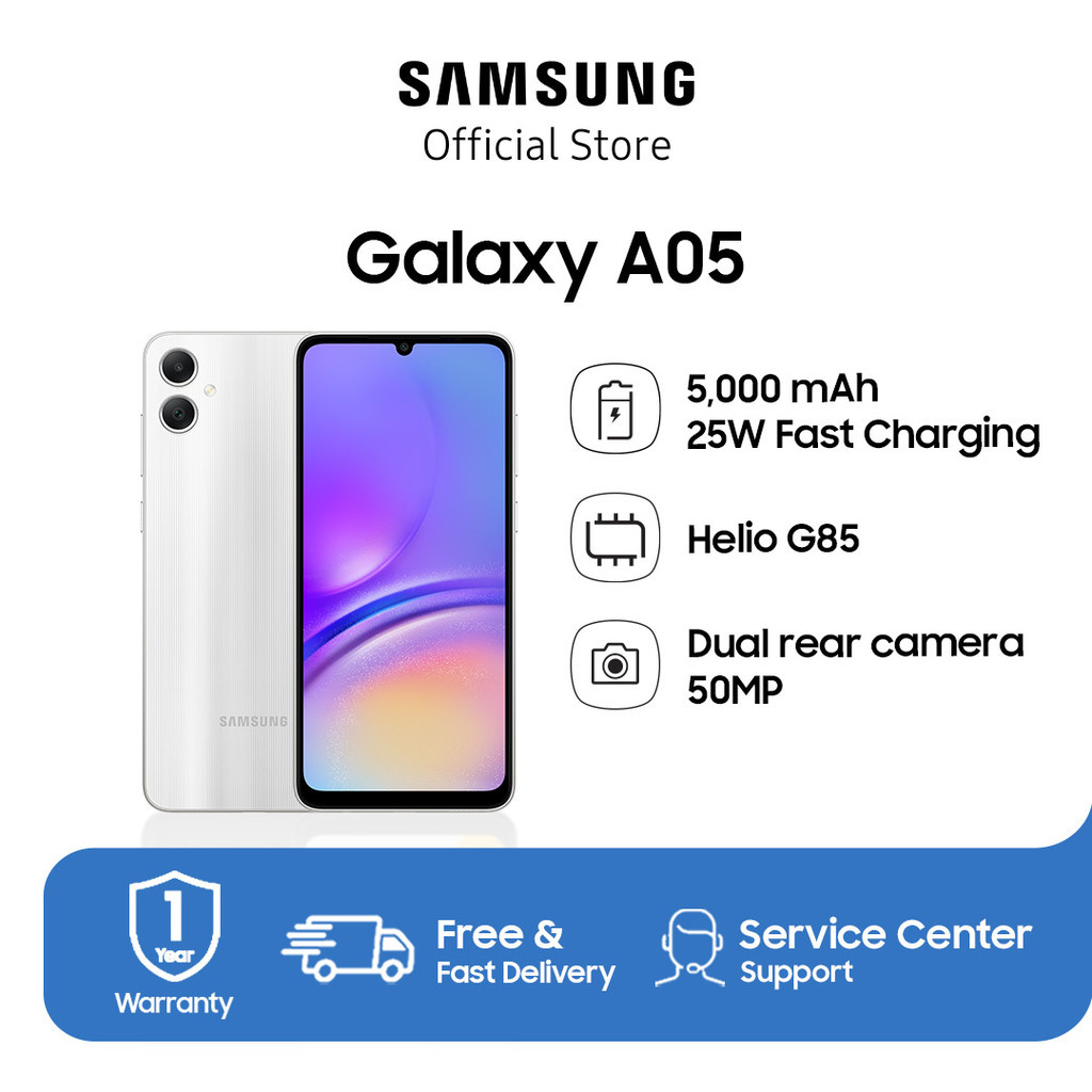 Jual Samsung Galaxy A05 6/128GB - Silver | Shopee Indonesia