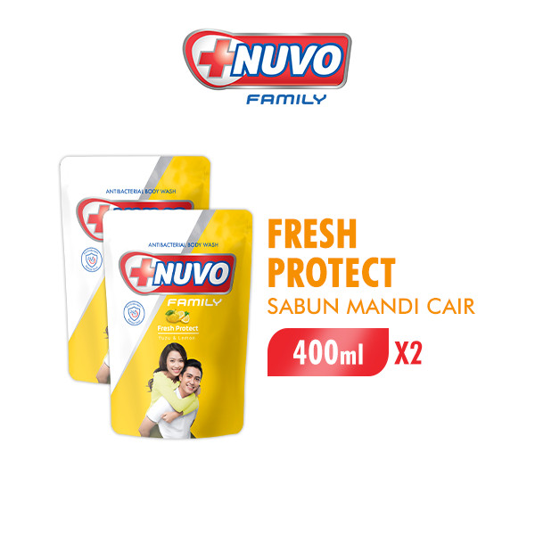 Jual Nuvo Family Sabun Mandi Cair Kuning Fresh Protect Pouch 400 ml x2 ...
