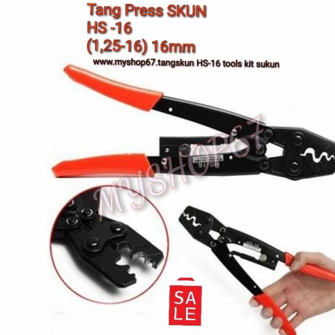 Jual Tang Press Skun HS-16 (1,25-16) Crimping Tool SKUN HS - 16 (16mm ...