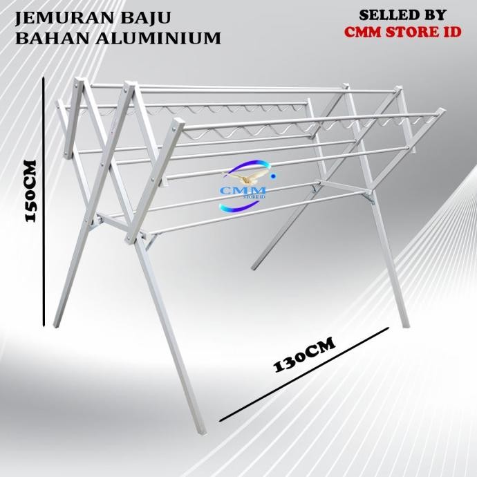 Jual TERBARU - Jemuran Baju Aluminium Palang 9 / Drying Rak / Jemuran ...