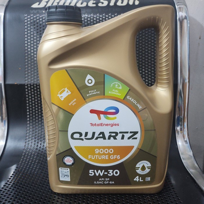 Jual Oli Mesin Bensin Total Quartz 9000 5W30 Galon 4 Liter Fully ...