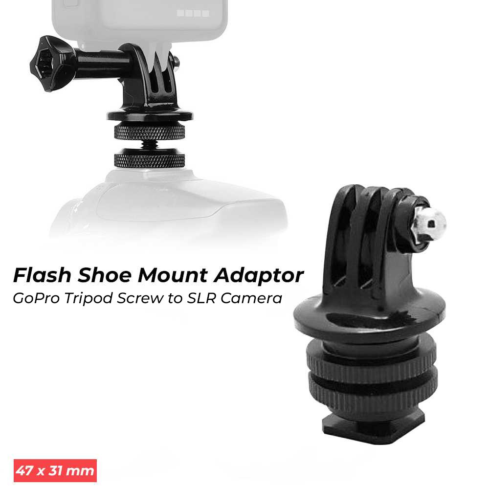 Jual Tripod Screw to SLR Camera Flash Shoe Mount Adaptor GoPro - Hitam ...