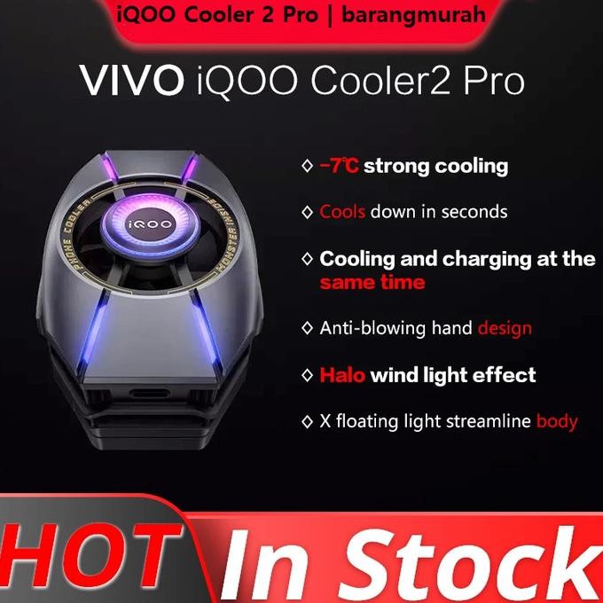 Jual NEW IQOO Cooler 2 Pro Back Clip Gaming Phones Cooling Fan Halo ...
