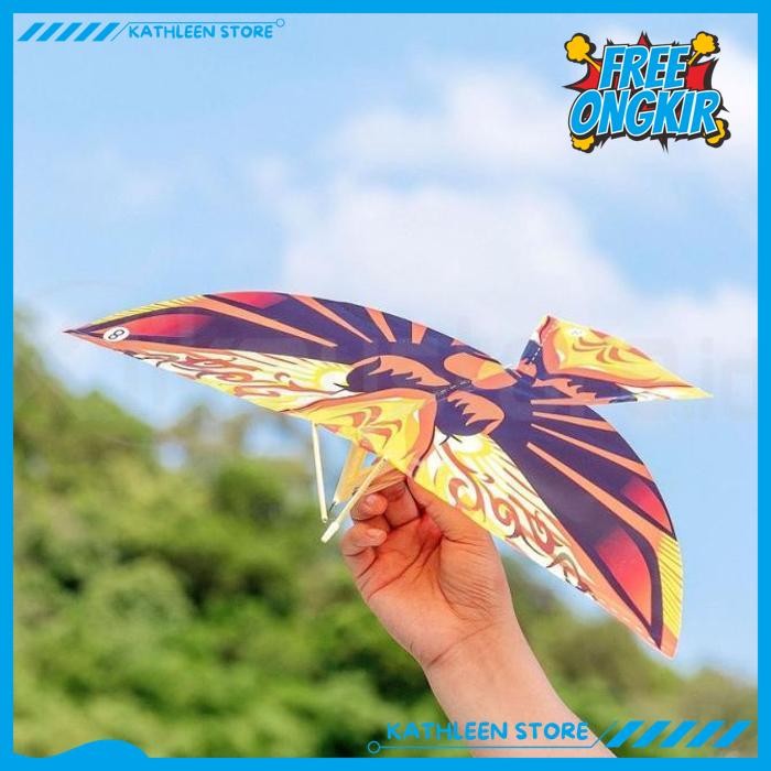 Jual MAINAN BURUNG RAKIT TERBANG TENAGA KARET FLYING BIRD RUBBER BAND ...