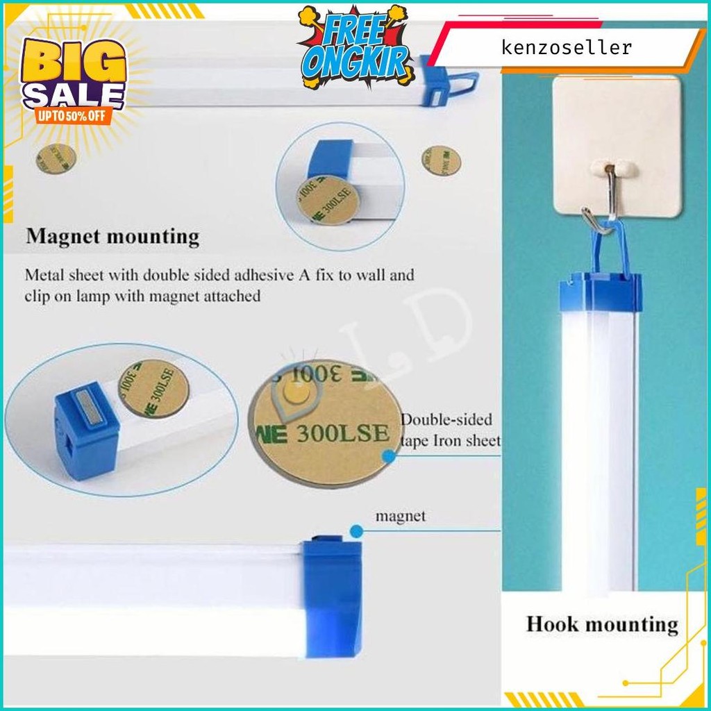 Jual Promo Lampu Led Emergency T7 Neon Stik Stick Panjang 3 Mode ...