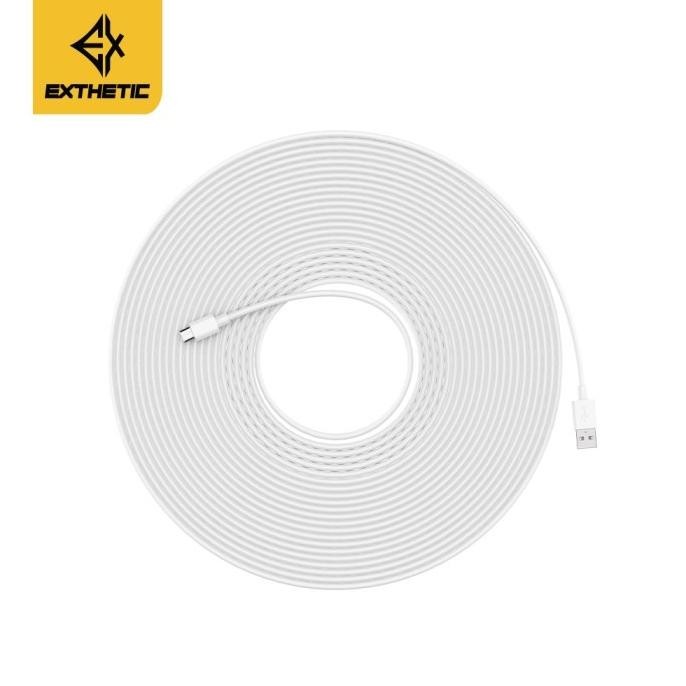 Jual Siap Kirim Exthetic EK10 High Speed Cable Micro 10 Meter / Kabel Data CCTV DLL - Putih ...