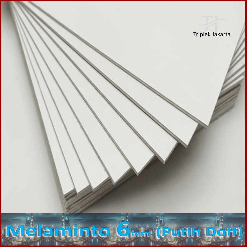 Jual Triplek Putih Doff 1 Muka Melaminto 6mm Ukuran 110x180 cm ( Tebal ...