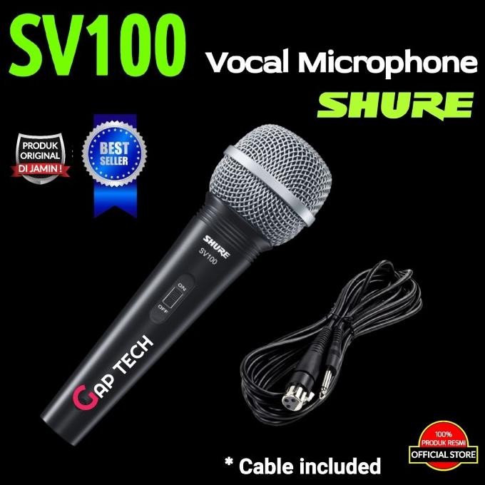Jual SHURE SV100 / SV 100 Dynamic Vocal Microphone Original | Shopee ...