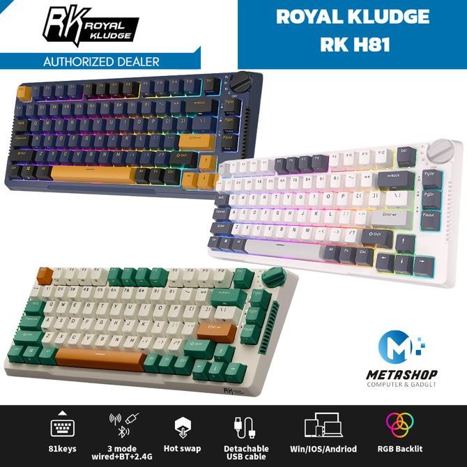Jual NEW ROYAL KLUDGE RK H81 WIRELESS MECHANICAL KEYBOARD GAMING RGB ...