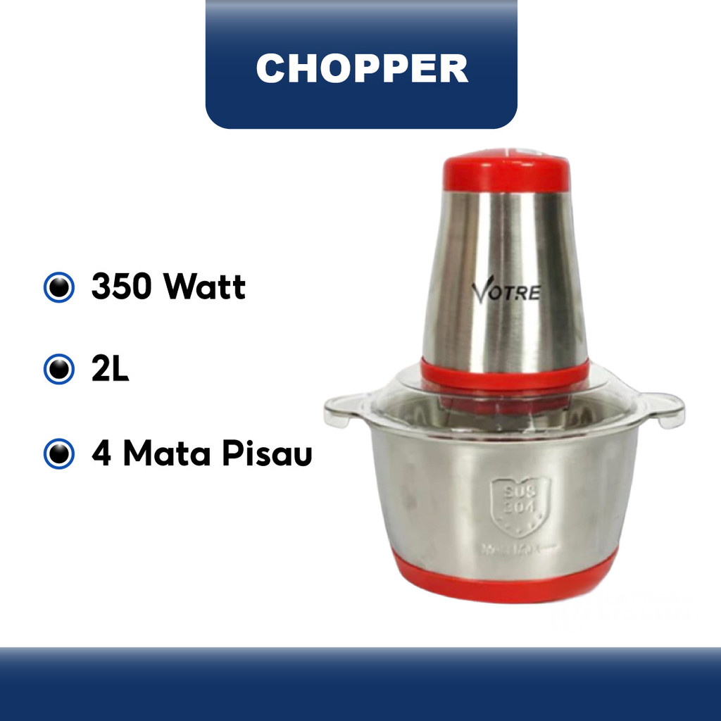 Jual Blender Penggiling Sayur Chopper 2L Stainless Steel Elektrik ...