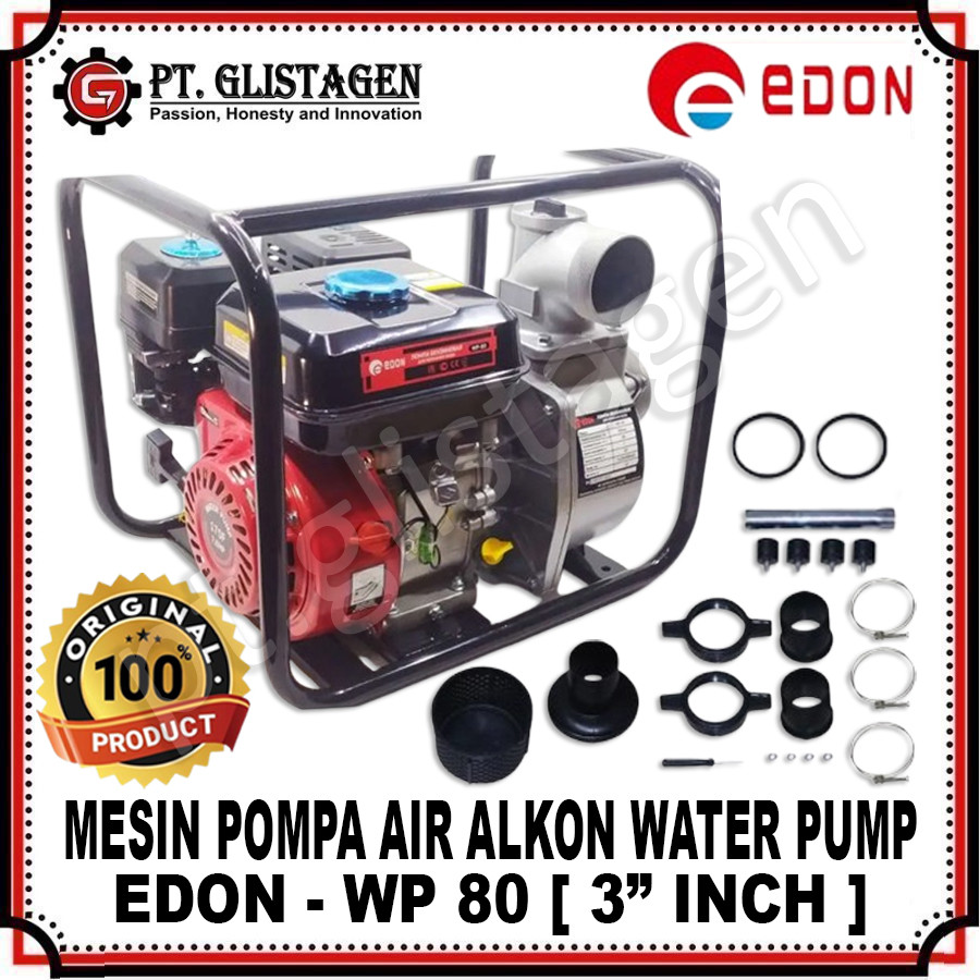 Jual EDON WP-80 Pompa Air Irigasi 3" in Alkon Alcon Water Pump Sawah Bensin 3" Inch EDON WP-80 ...