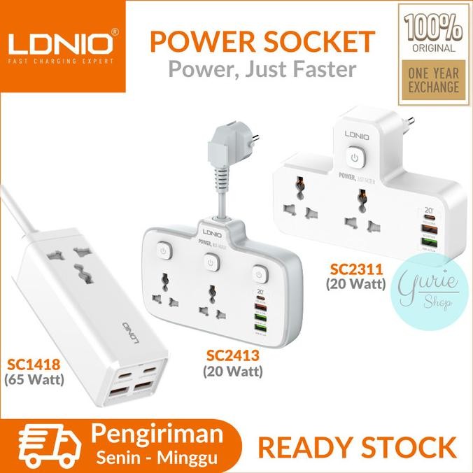 Jual Jual Ldnio Stop Kontak Power Socket Colokan Listrik Usb C Fast Charge Lamp Promo | Shopee ...