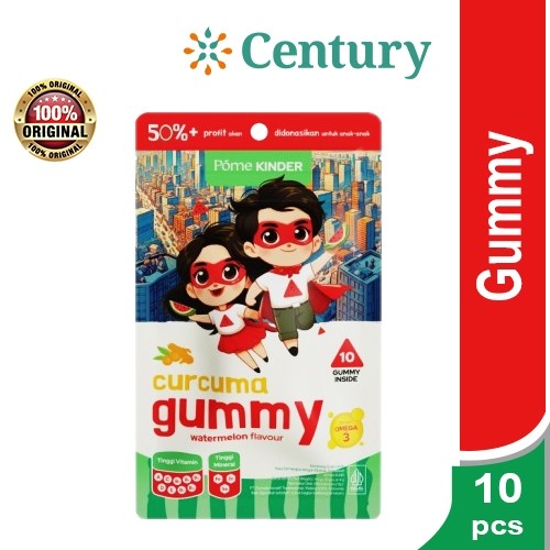 Jual POME KINDER CURCUMA GUMMY ISI 10 GUMMY / PENAMBAH NAFSU MAKAN ANAK ...