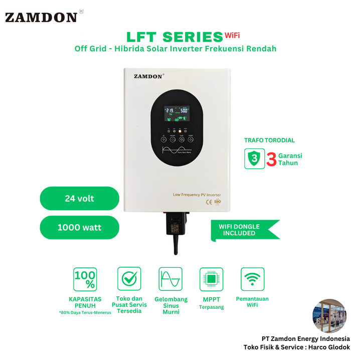 Jual Jual! Zamdon Frekuensi Rendah 1,25Kva 1Kw 24V Off Grid Inverter ...