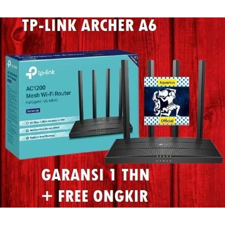 Jual TP-Link Archer A6 AC1200 Wireless MU-MIMO Gigabit Router TP LINK ...