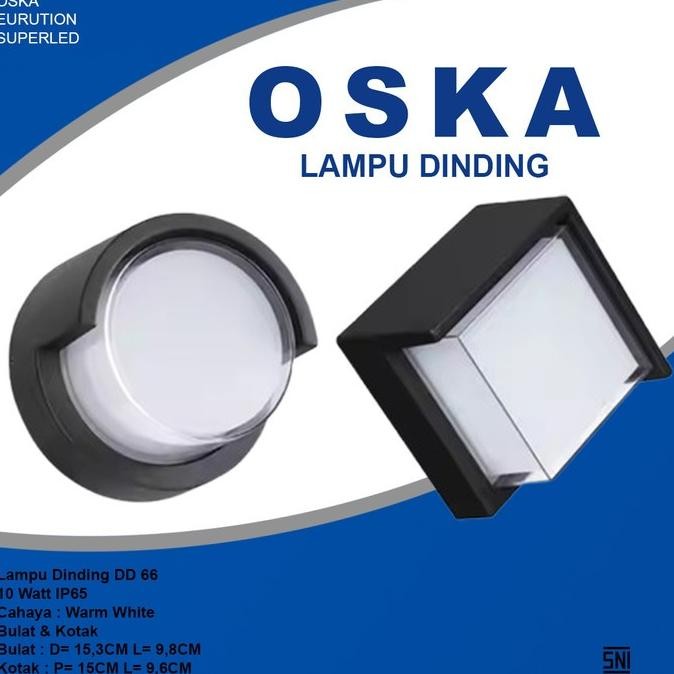 Jual OSKA LAMPU LED DINDING DD66 10 WATT OUTBOW OUTDOOR IP65 CAHAYA ...