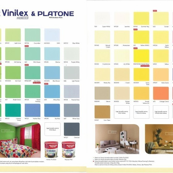 Jual Vinilex Pro 1000 Cat Tembok Gypsum Putih & Warna Pail Pel 20 Kg ...