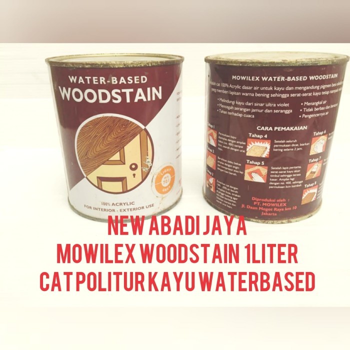 Jual Cat Politur Kayu Mowilex Woodstain Water Based 1 Liter | Shopee Indonesia