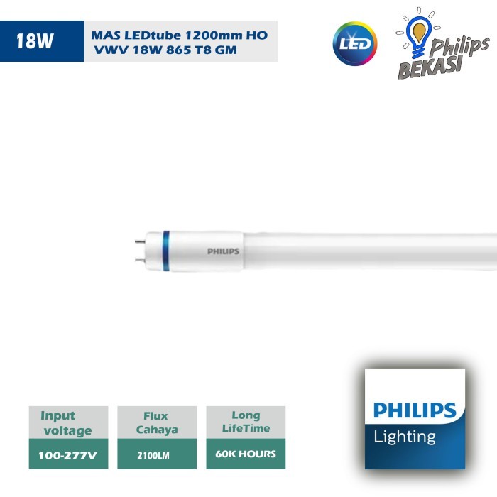 Jual Lampu Philips MAS LEDtube 1200mm HO VWV 18W 865 T8 GM | Shopee Indonesia