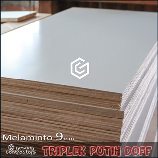 Jual Triplek Melamin Putih Doff 1 Muka 9mm 200x10 cm | ISI 3 LEMBAR ( 9 ...