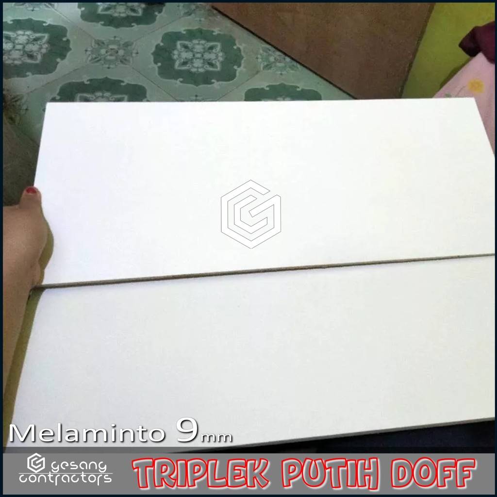 Jual Triplek Melamin Putih Doff 1 Muka 9mm 240x20 cm | ISI 3 LEMBAR ( 9 ...