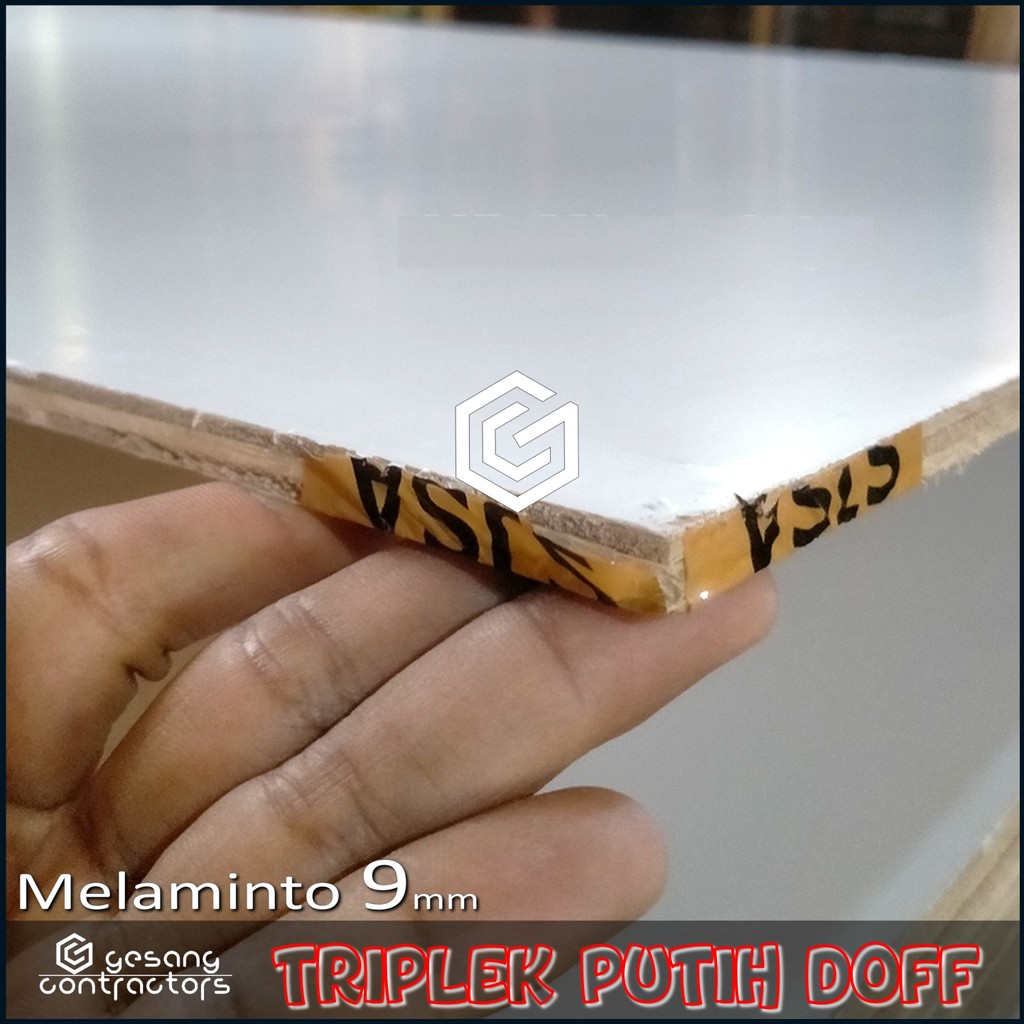 Jual Triplek Melamin Putih Doff 1 Muka 9mm 200x70 cm ( 9 mm ( 70x200 cm ) | Shopee Indonesia