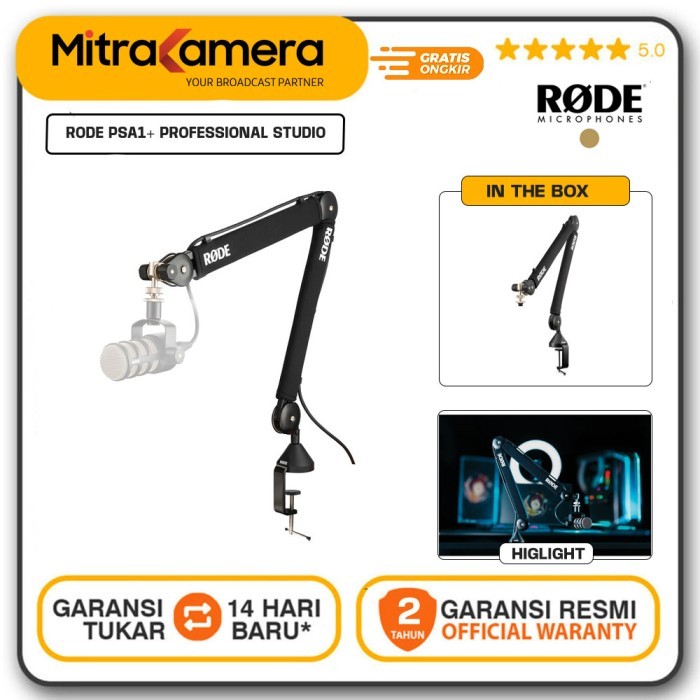 Jual Rode PSA1+ Professional Studio Boom Arm Stand Microphone Resmi ...
