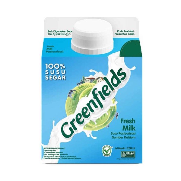 Jual GREENFIELDS FRESH MILK 320 ML | Shopee Indonesia