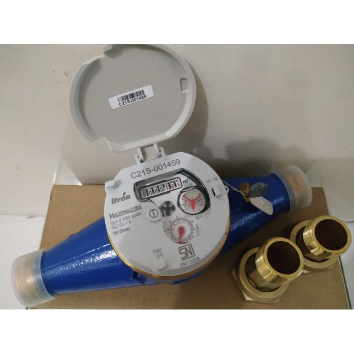 Jual PALING BARU Water Meter Brass SNI ITRON Multimag TMII CYBLE 1 ...