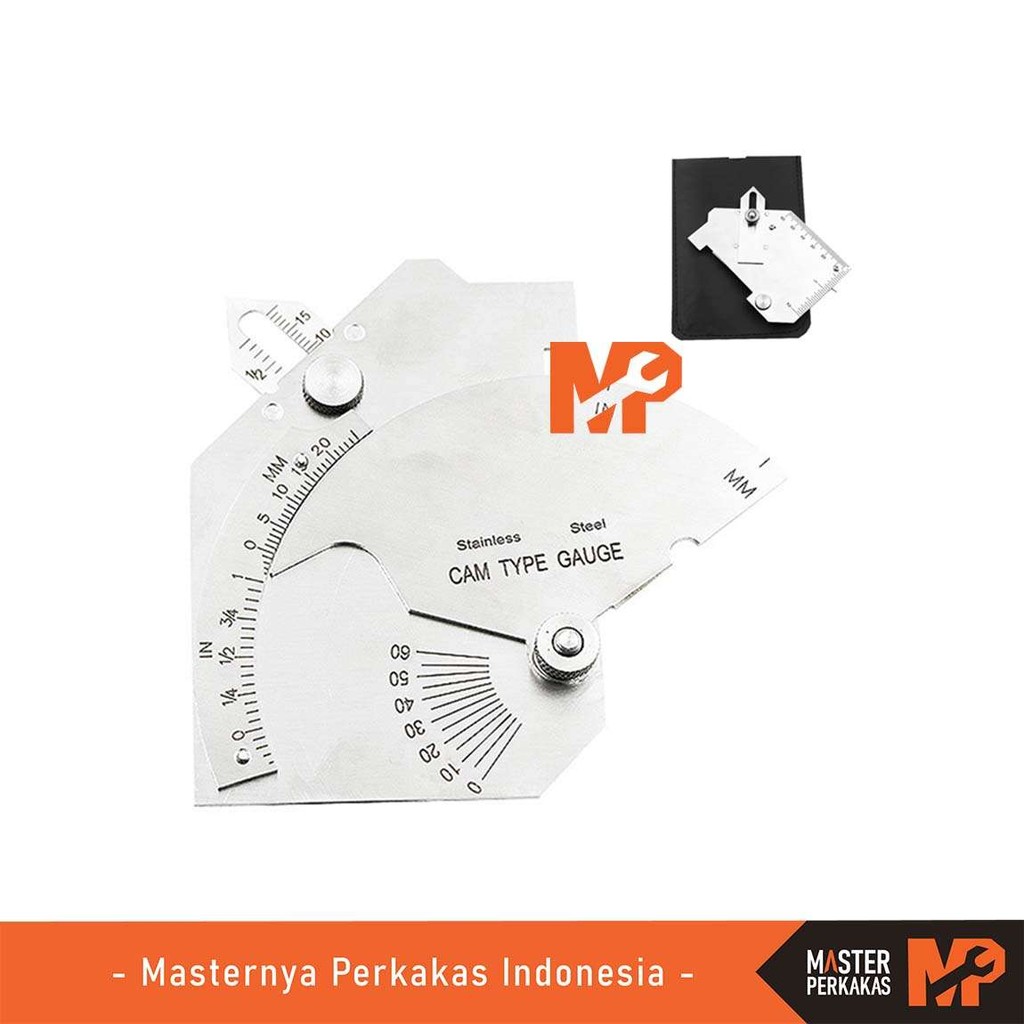 Jual MP Gauge Welding MG-8 AI52 / MG8 Fillet Las Sudut / Stainless Steel / Pengukur Penggaris ...