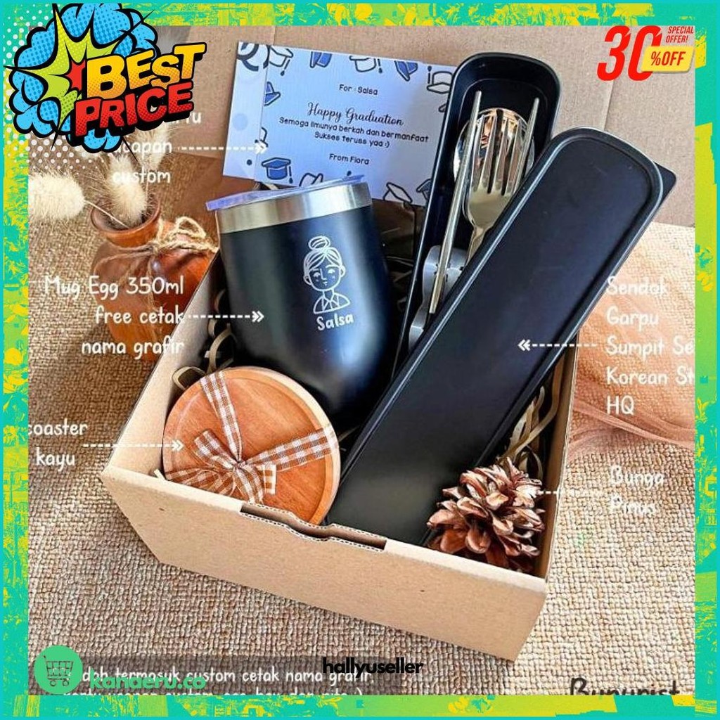 Jual ReadyHampers Tumbler Mug Egg Stainless 350Ml Free Cetak Grafir ...