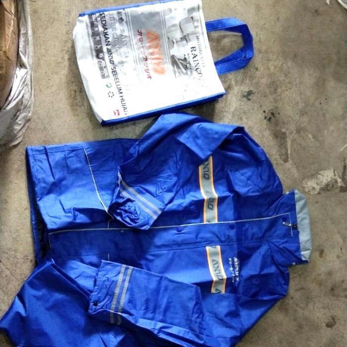 Jual Jas Hujan Axio Warna Biru BCA Model 882 Original / Jas Hujan Promo ...