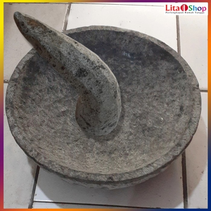 Jual Cobek Jumbo Batu Asli 40 cm ( Khusus Greb / Gojek ) | Shopee Indonesia