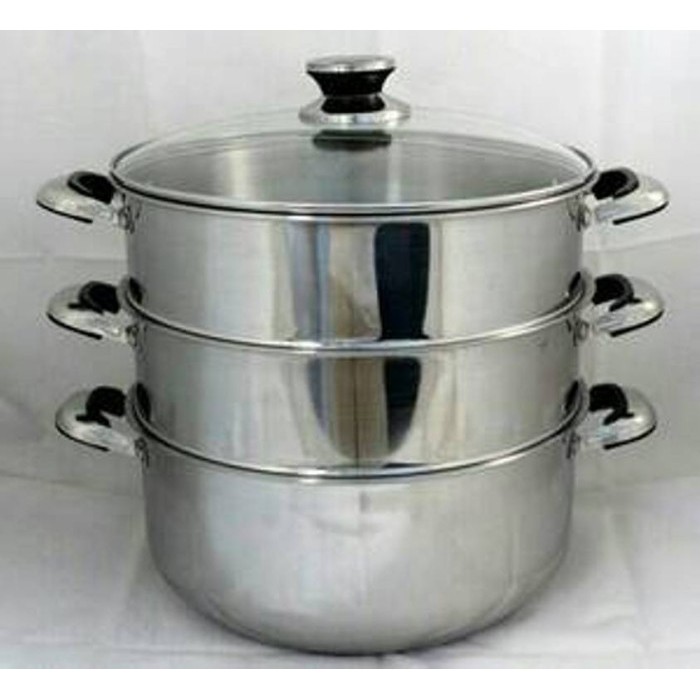 Jual PANCI STEAMER / KUKUS SUPRA 3 SUSUN DIAMETER 28 CM | Shopee Indonesia
