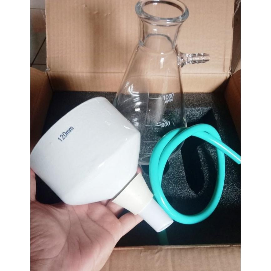 Jual Set for Filtration Corong Funnel Buchner 120 mm Plus Filter Flask ...