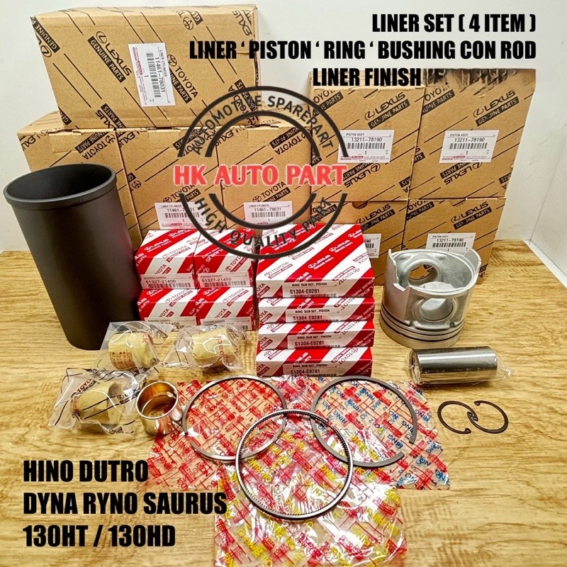 Jual LINER SET PISTON RING BUSHING STANG SEHER CONROD ( 4 ITEM ) TOYOTA DINA DYNA RINO RYNO ...