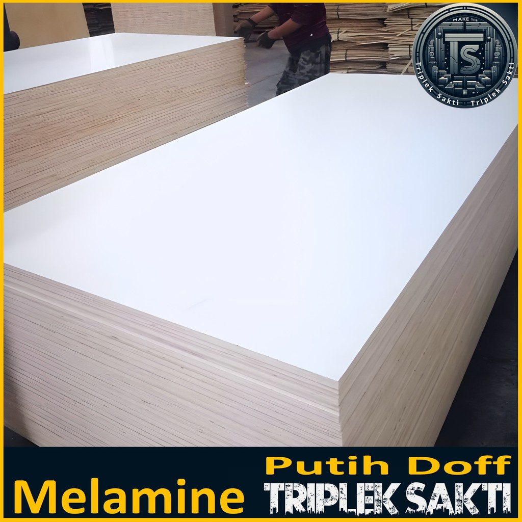 Jual Triplek Melamin Putih 12mm 30x60 cm ( 60x30 cm ) Putih Doff 1 Muka ...