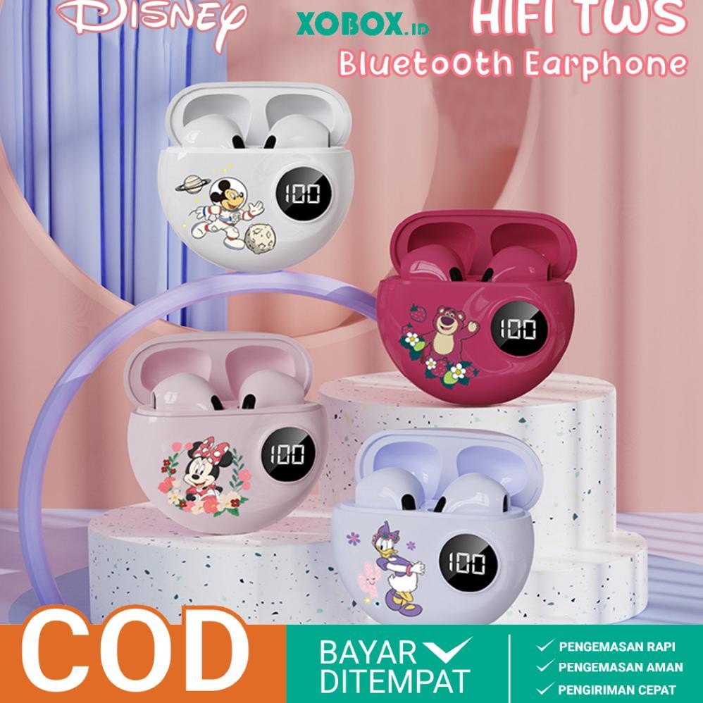 Jual Disney Headset Bluetooth 5.3 TWS Earphone Wireless Apro6 Power ...