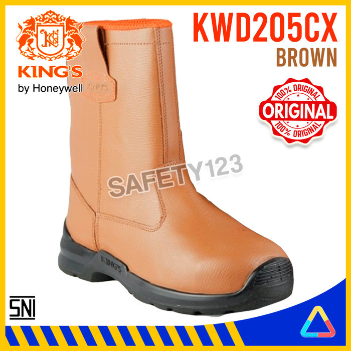 Jual Kings KWD 205CX Sepatu Safety Shoes King's KWD205 Coklat Ori ...