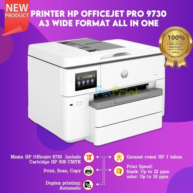 Jual BEBAS ONGKIR - Printer HP Officejet Pro 9730 A3 Print Scan Copy Wireless ADF Fax Pengganti ...
