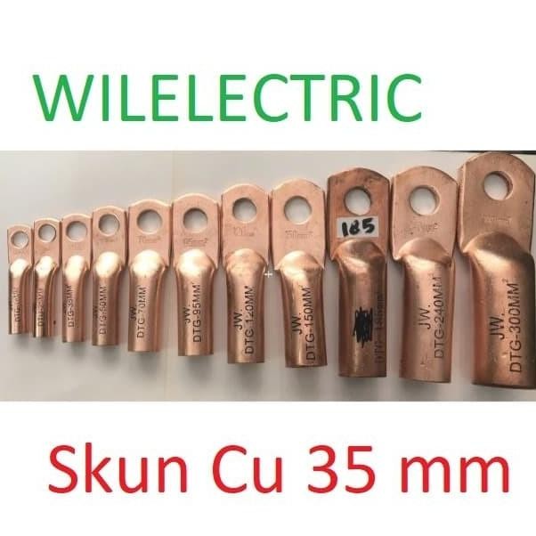 Jual Kabel skun CU DTG 35 mm M10 long scun high quality cable lug | Shopee Indonesia